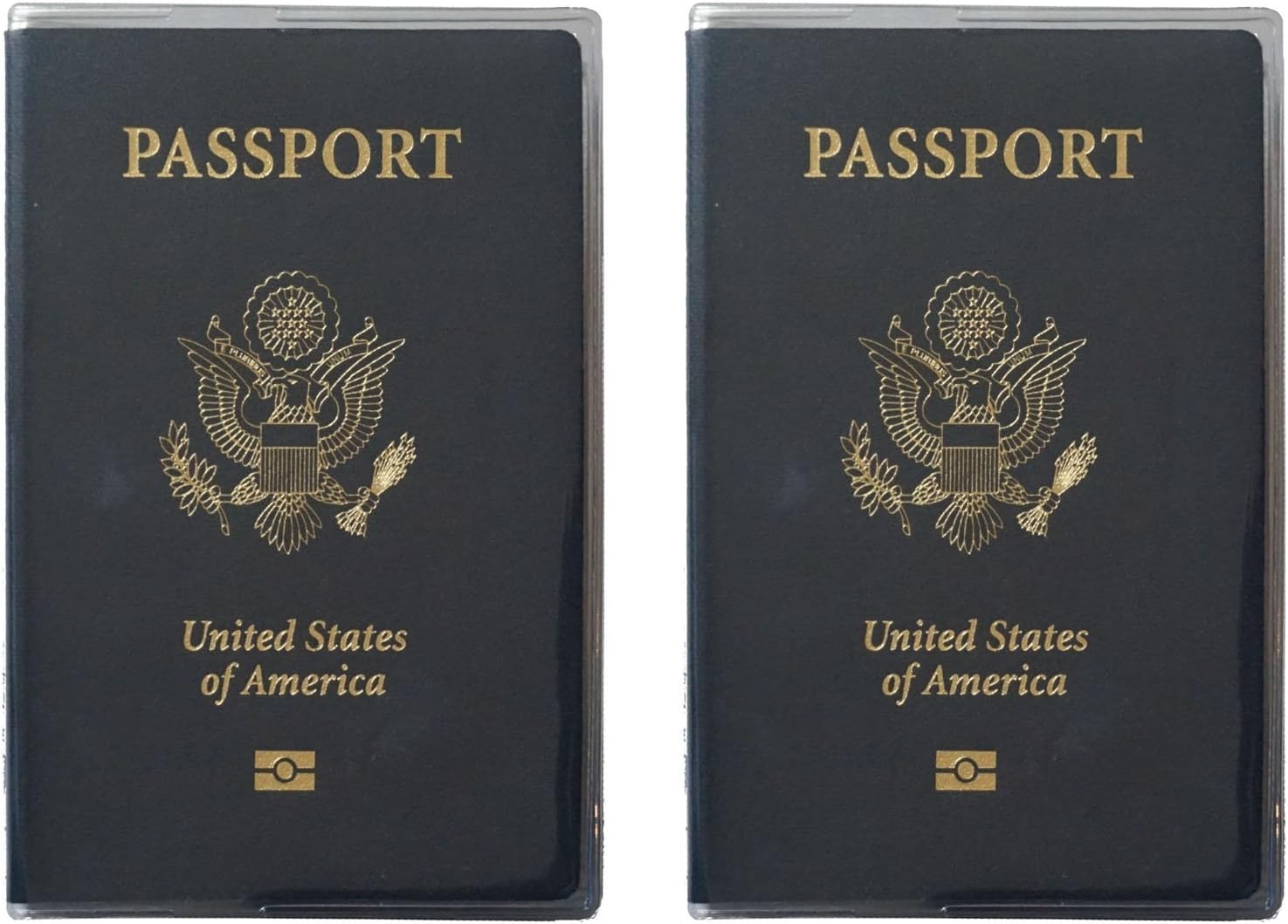 Amazon.com | Set of 2 Heavy Duty Clear Vinyl Plastic Passport Cover ...