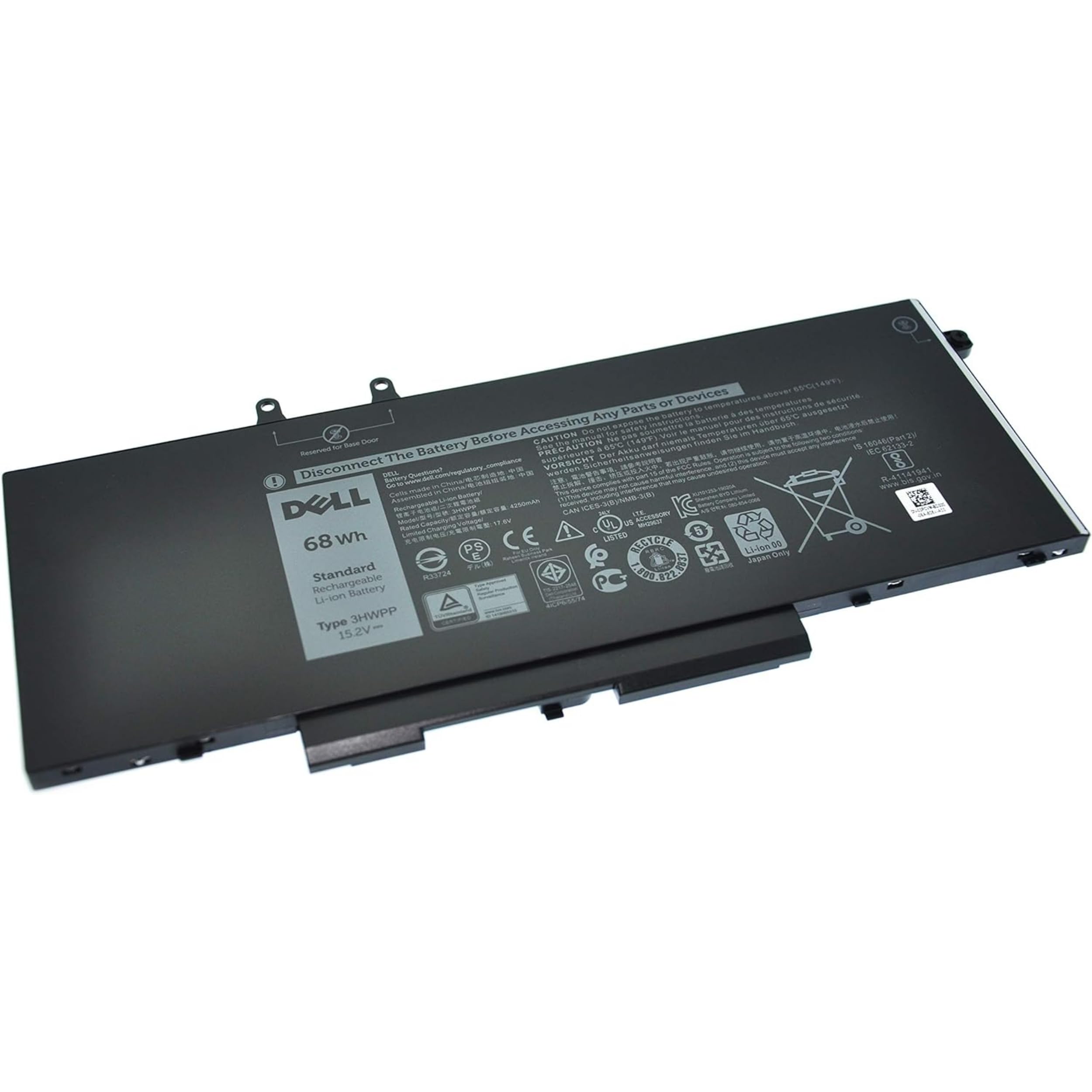 Dell Latitude 5501 5510 5511 5401 5410 & Precision 3551 3541 68Wh 4 ...