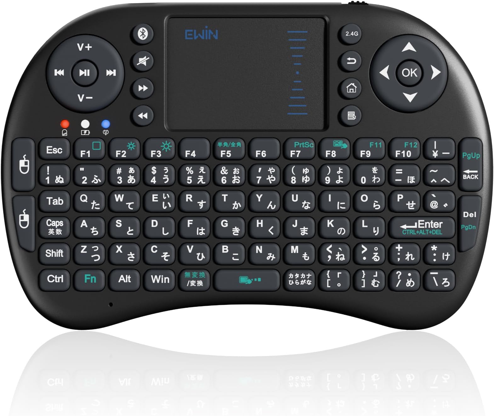 Amazon.co.jp: Ewin 2025 ミニ キーボード Bluetooth 5.0 &2.4Ghz (USB レシーバー付属) 両対応 タッチパッド搭載 マウスセット ポータブル 超 ...