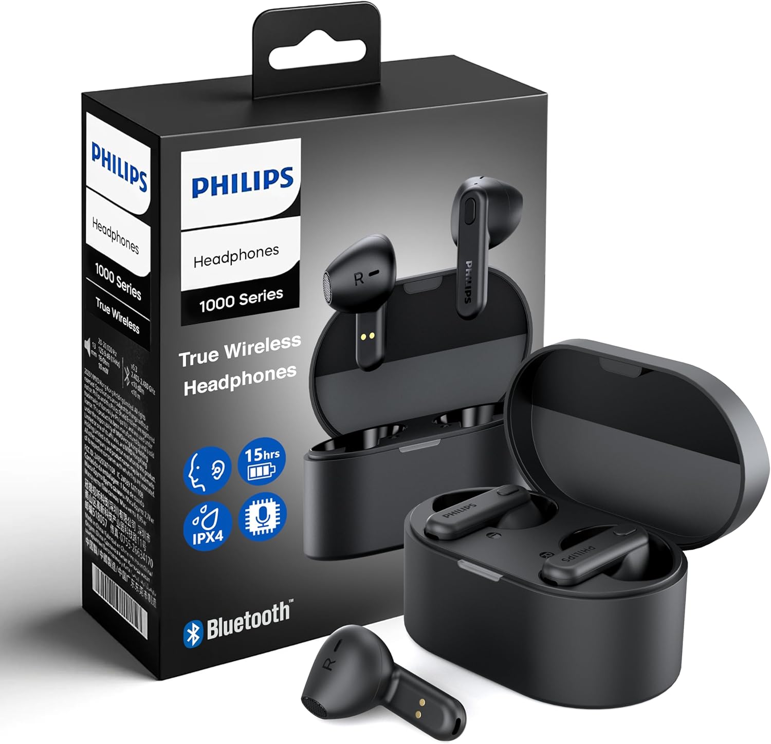 Amazon.com: PHILIPS True Wireless Earbuds, TWS Bluetooth 5.3 Headphones, 13mm Drivers, AI Mic ...