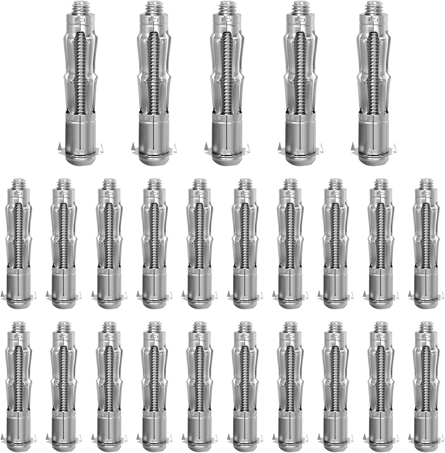 25pcs Plasterboard Fixings, M4×38mm Hollow Wall Anchor Heavy Duty Metal ...