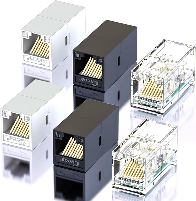 Amazon.com: CNCOB Ethernet Coupler RJ45 Coupler 6 Pack Ethernet ...