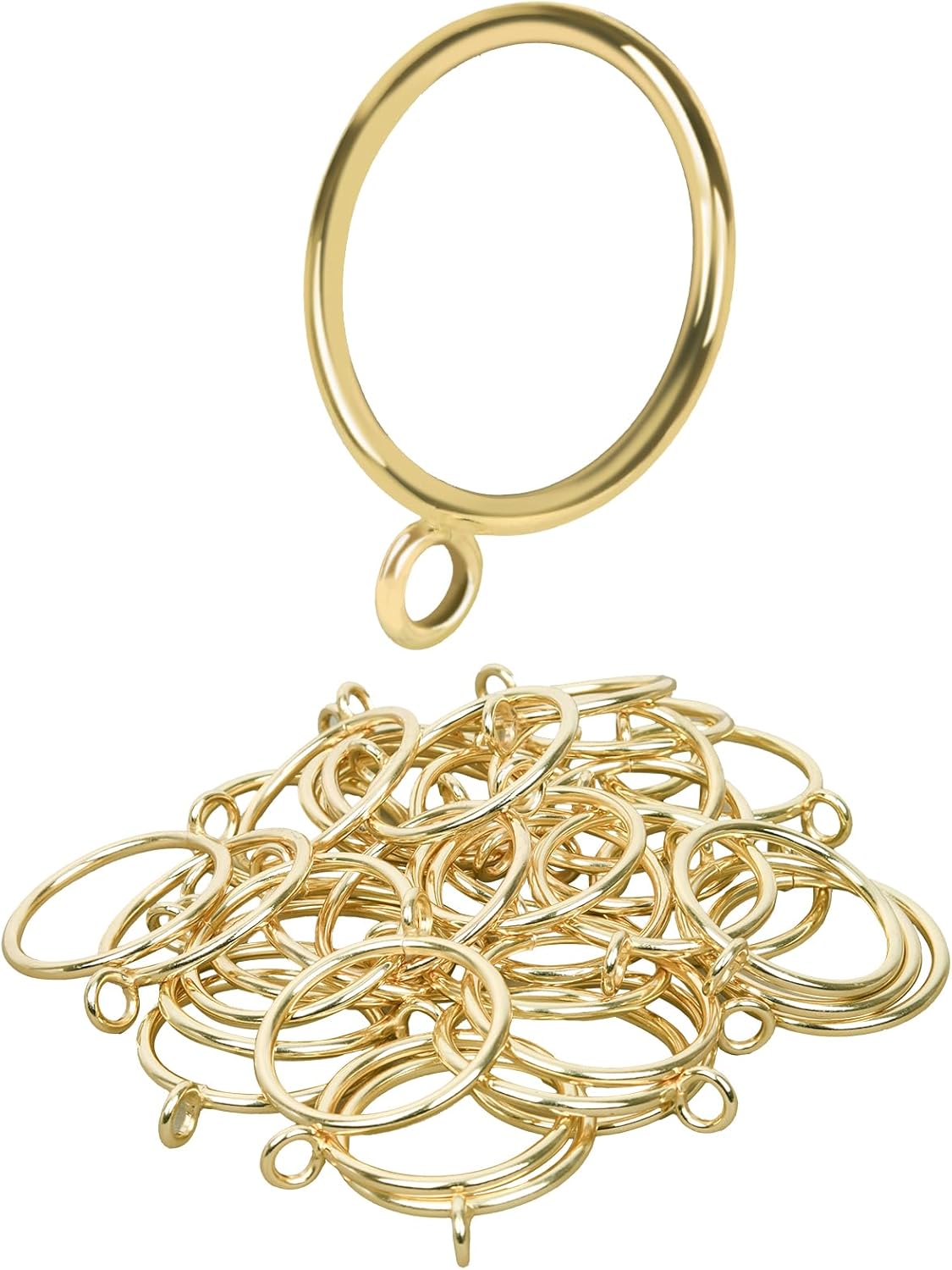 Amazon.com: Manysky Curtain Rings with Eyelets, 48 Pack Metal Drapery ...