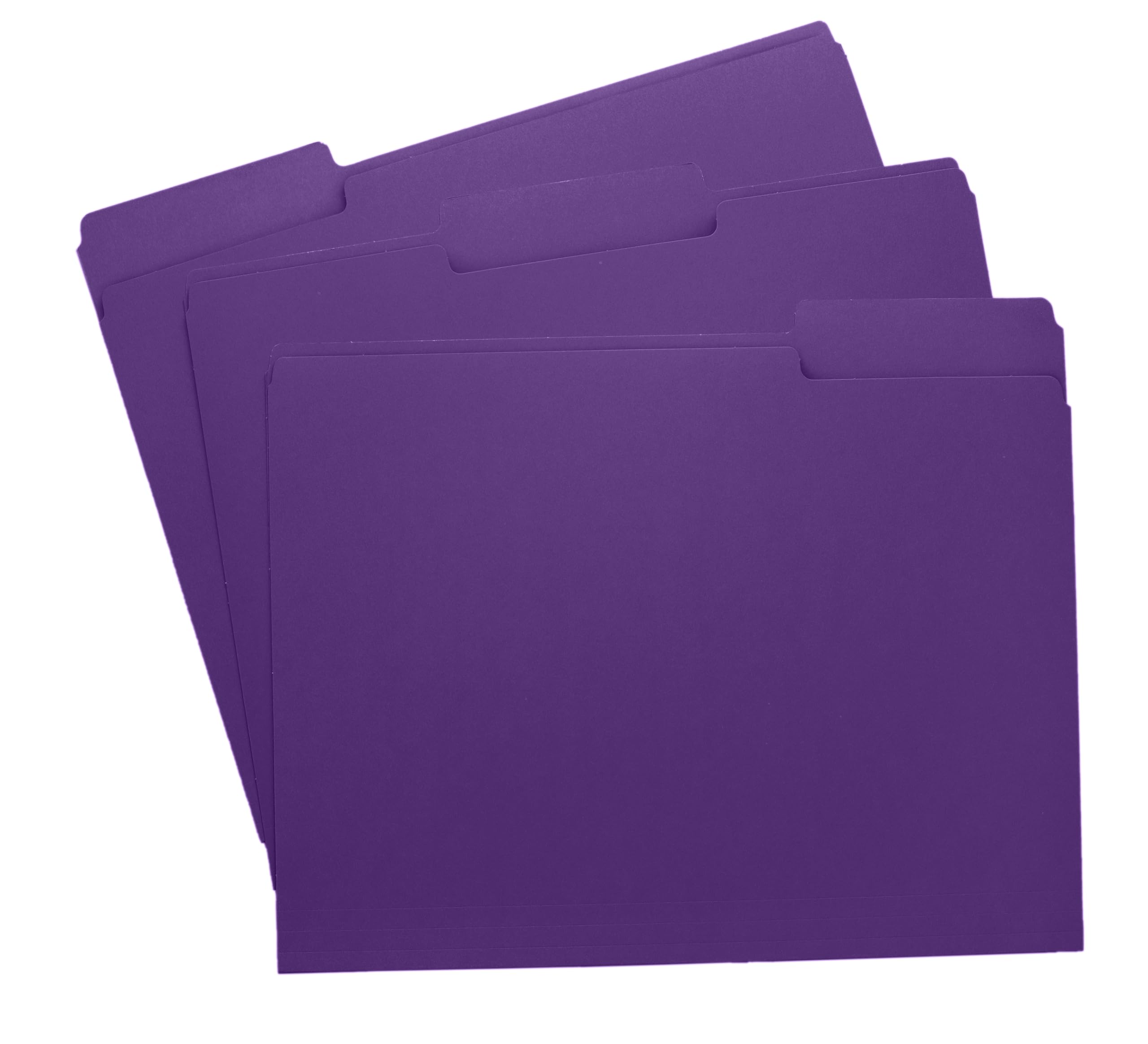 Snapklik.com : Purple File Folders, 1/3-Cut Tabs, Letter Size, 12-Pack ...