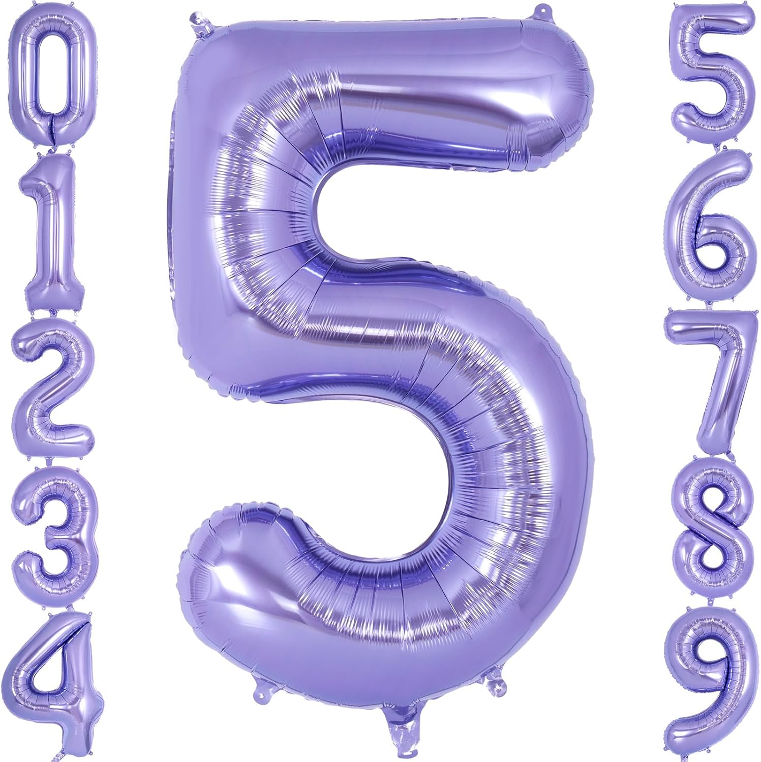 Amazon.com: Purple Number 5 Balloon 40 Inch, Big Large Foil Helium ...