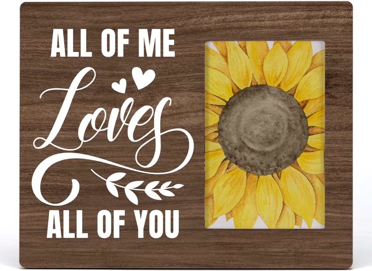 Amazon.com: HOIJAUMAI Romantic Gift Love Quote Wood Picture Frame for ...