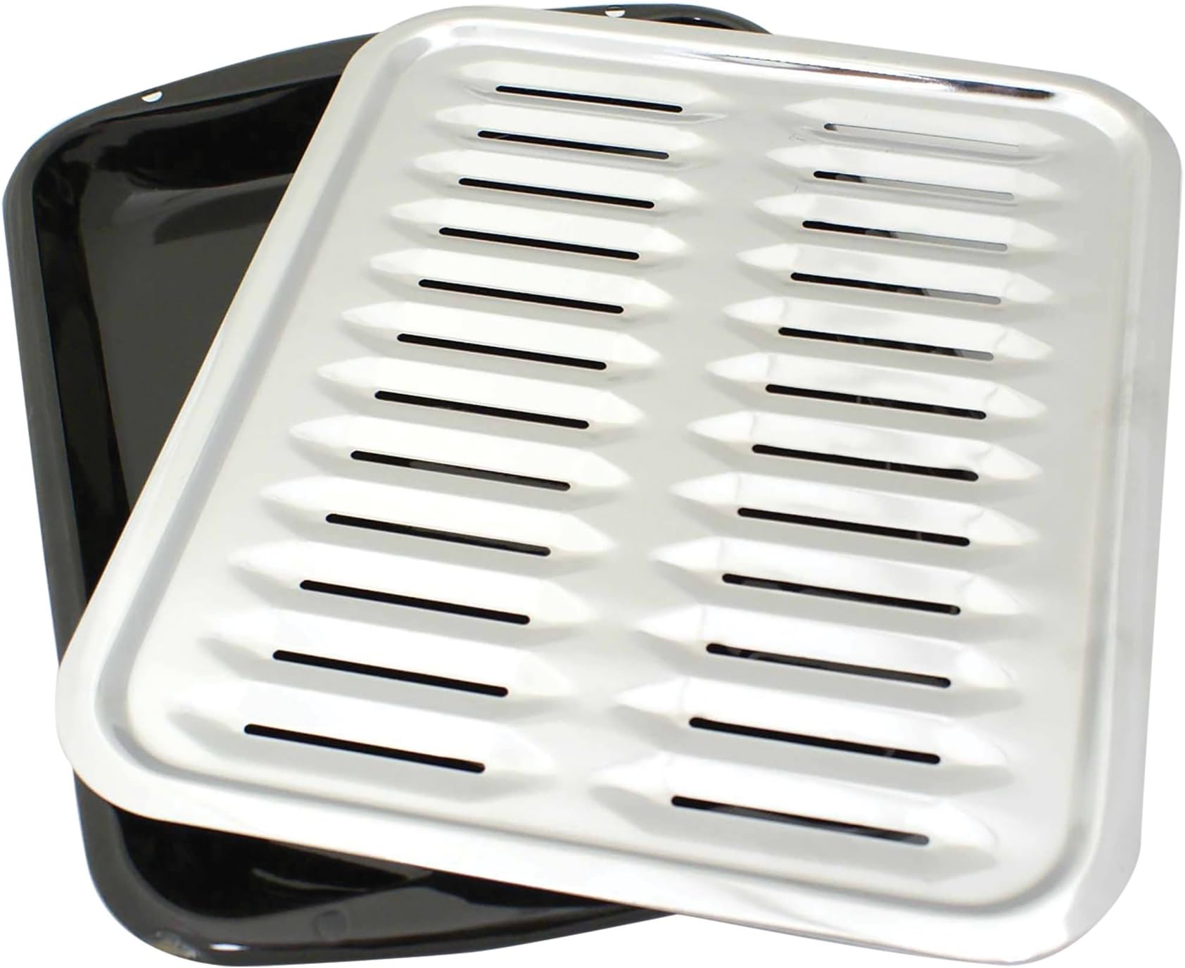 Amazon.com: Broiler Pan for Oven Nonstick Porcelain Coated - 16.75” x ...