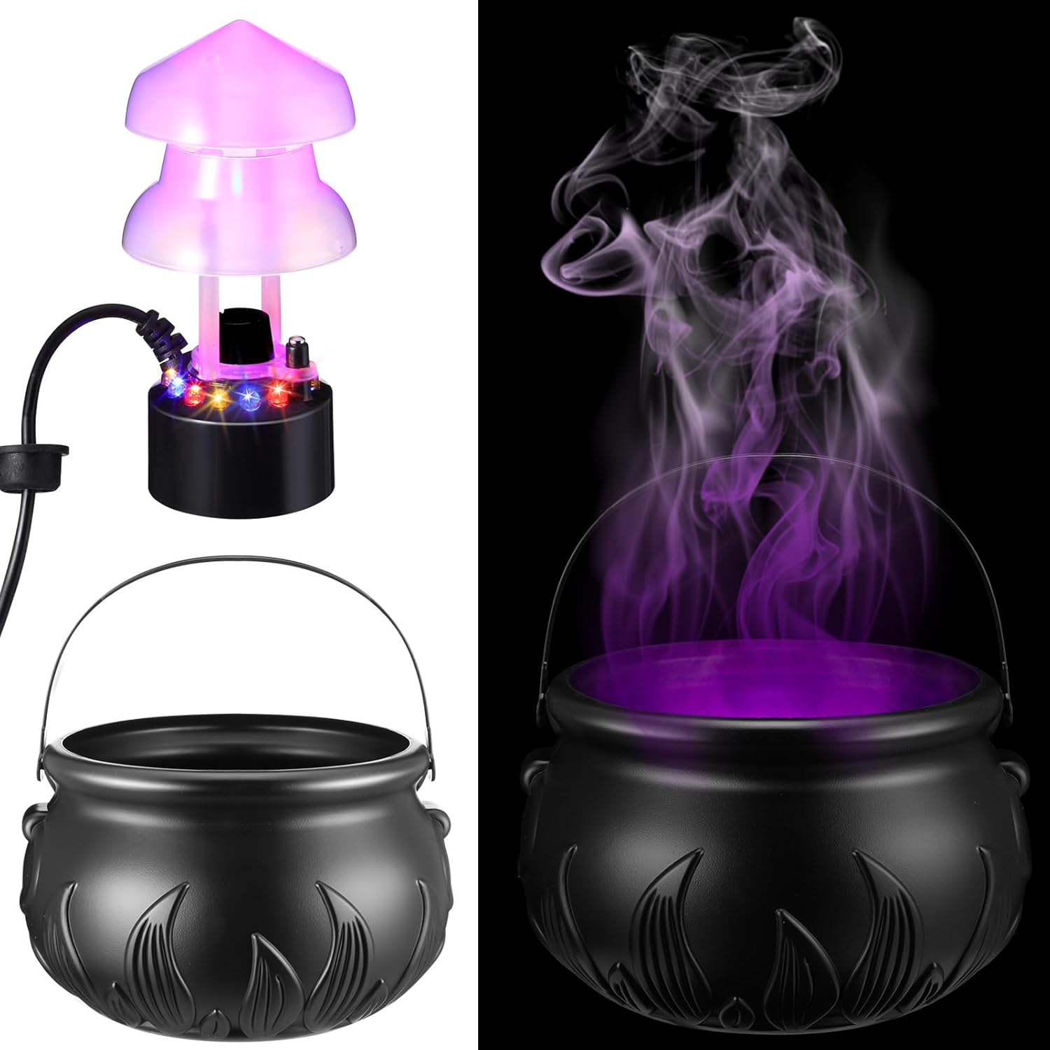 Amazon.com: HyDren Halloween Mist Maker Fogger 10" Witch Cauldron ...