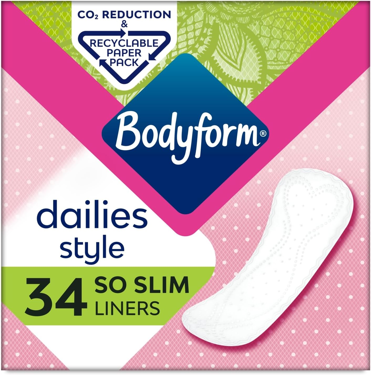 Bodyform So Slim Panty Liners 34 : Amazon.co.uk: Health & Personal Care