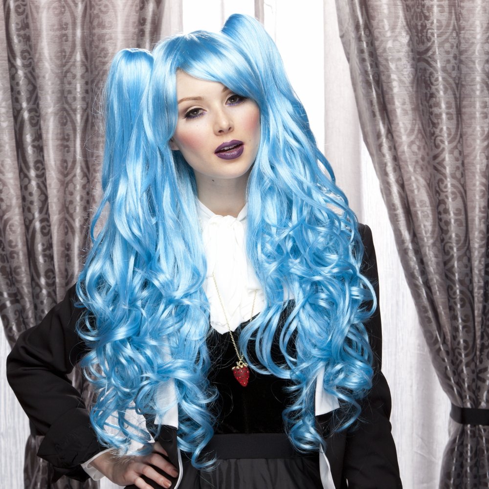Amazon.com : Blush JOI Fantasy Style Synthetic Wig - Cool Blue : Hair ...