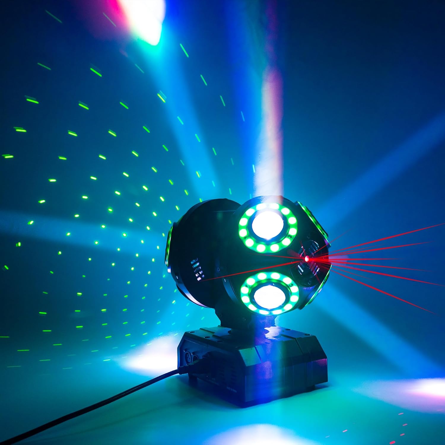 Amazon.com: LED Moving Head DJ Light Rotating Beam Stage Lights Pin ...