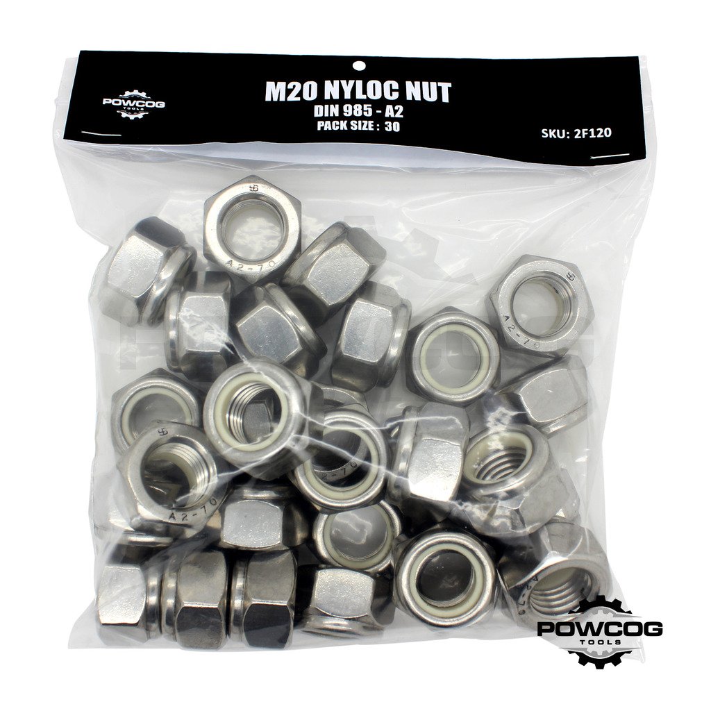 M20 Nyloc Nut A2 Stainless Steel Lock Nuts Grade 304 | Desertcart INDIA