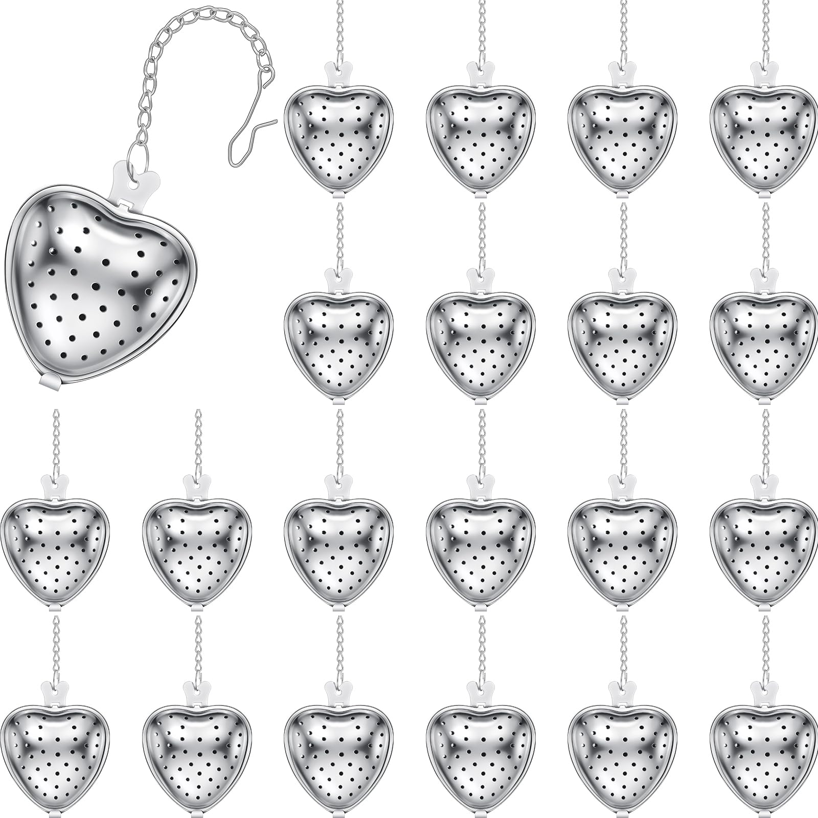 Amazon.com: Sumind 25 Pcs Tea Strainer Stainless Steel Tea Ball Infuser ...
