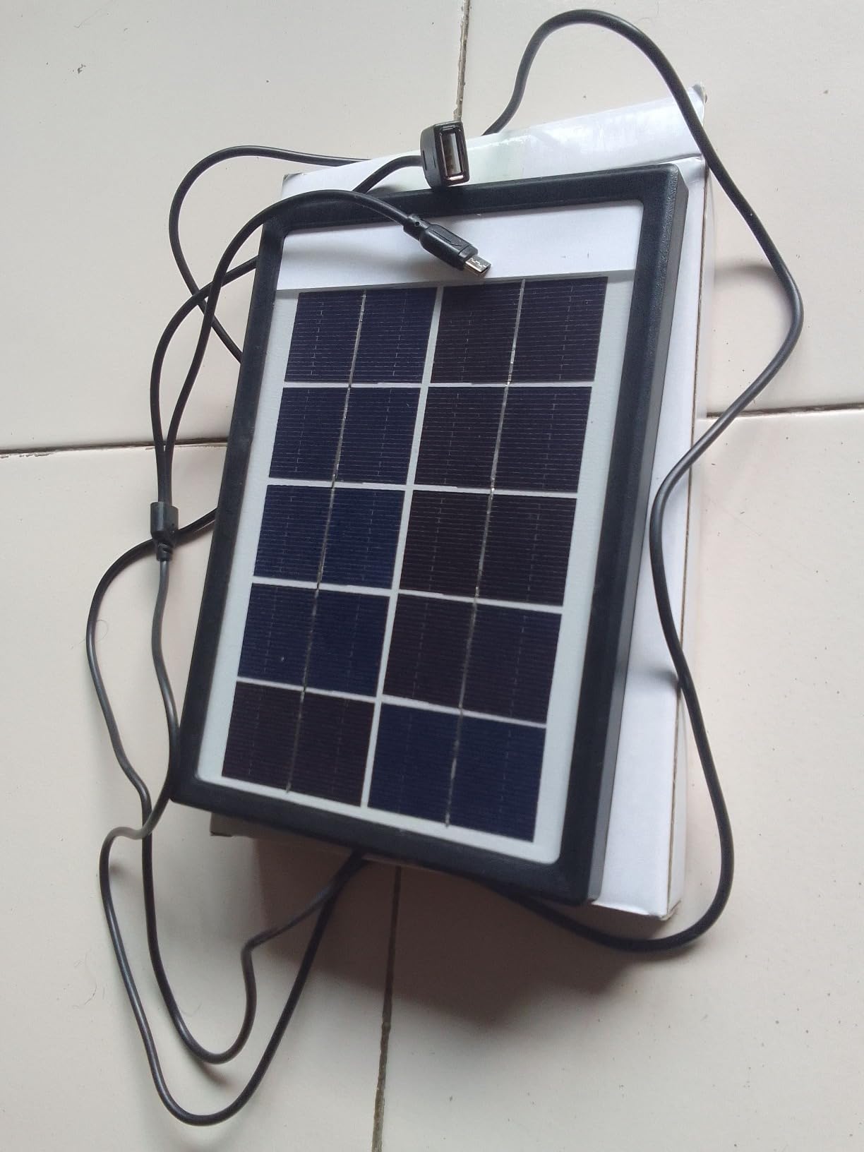 Electronic Spices 6V-3W Solar Panel Solar Charge Battery Cable 5V USB ...