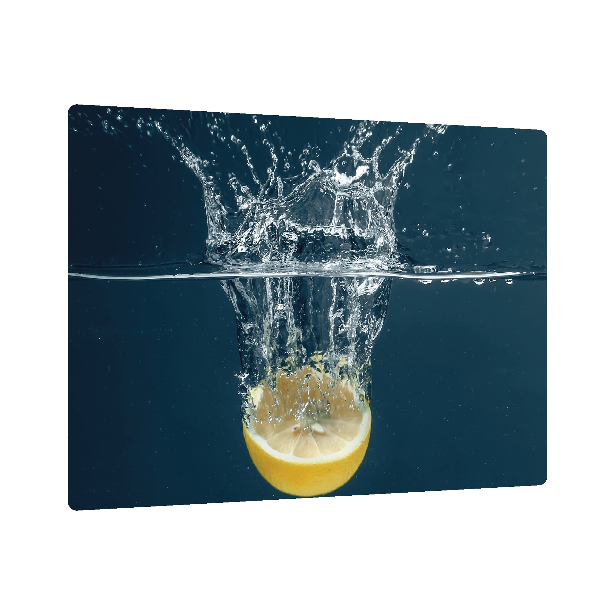 ALLboards Glass Chopping Board Lemon Water Splash 30x40cm Cutting Board ...