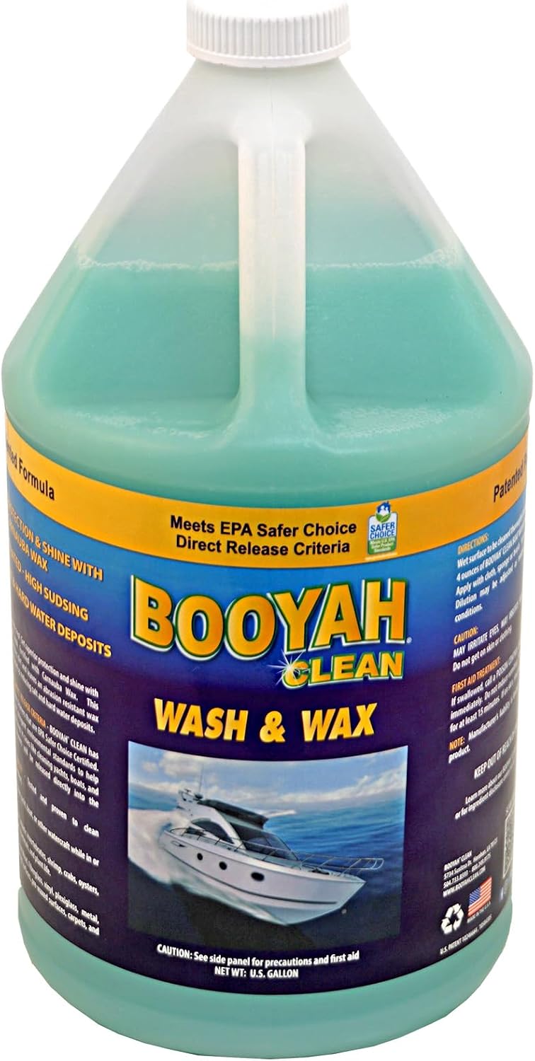 Amazon.com: Booyah Clean Boat Wash & Wax – Concentrated Boat Wash ...