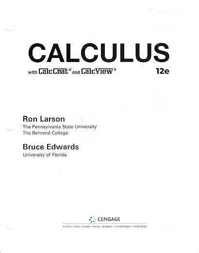 Calculus (12th Edition) Standalone Book: Ron Larson, Bruce Edwards ...