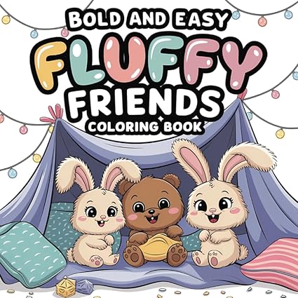 Amazon.com: Fluffy Friends: Cute and Fun Coloring Book For Adults and ...
