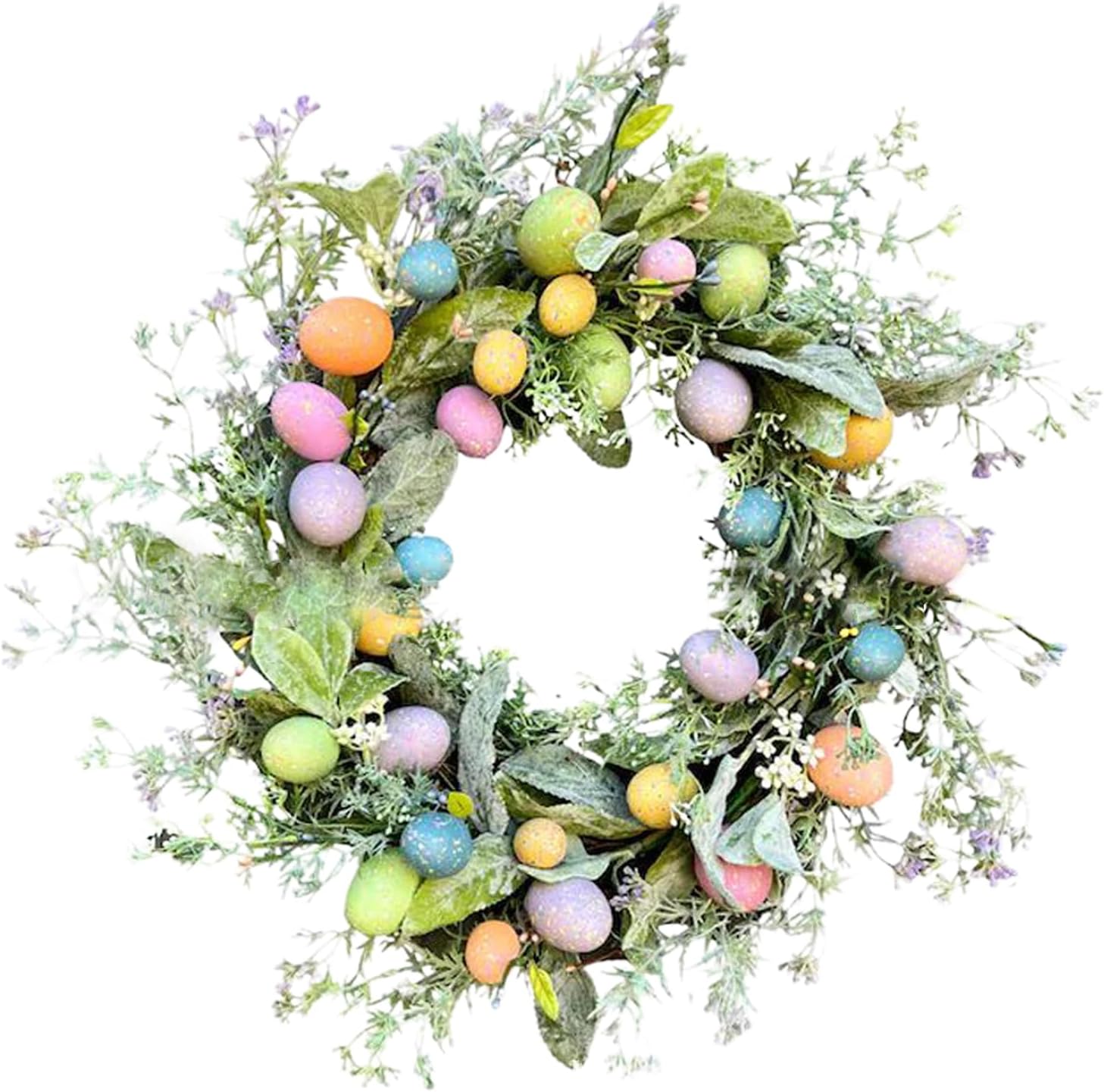 Amazon.com: Easter Wreath, Easter Egg Wreath, Spring Wreath with Faux ...