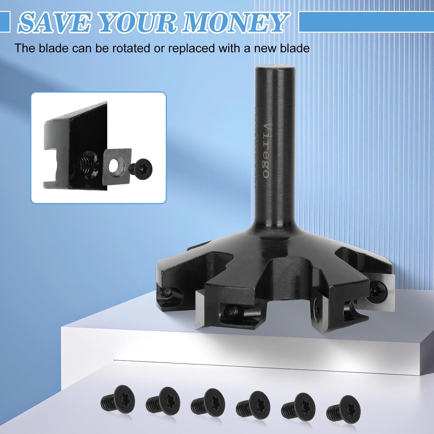 Snapklik.com : CNC Spoilboard Surfacing Router Bit, 1/2" Shank 3 ...