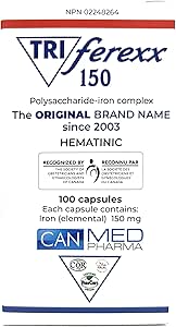Triferexx HEMATIC 150 High Potency Iron Supplement for Deficiency