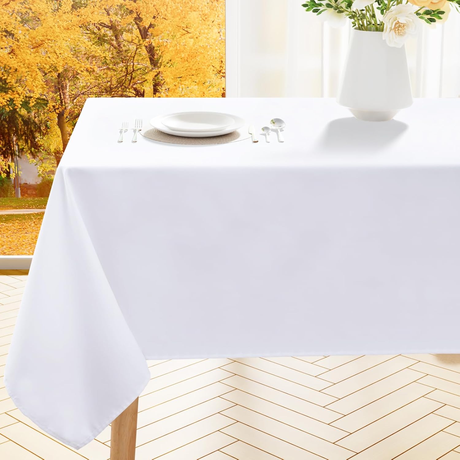 Amazon.com: Smiry Rectangle Table Cloth, Waterproof Anti-Scratch ...