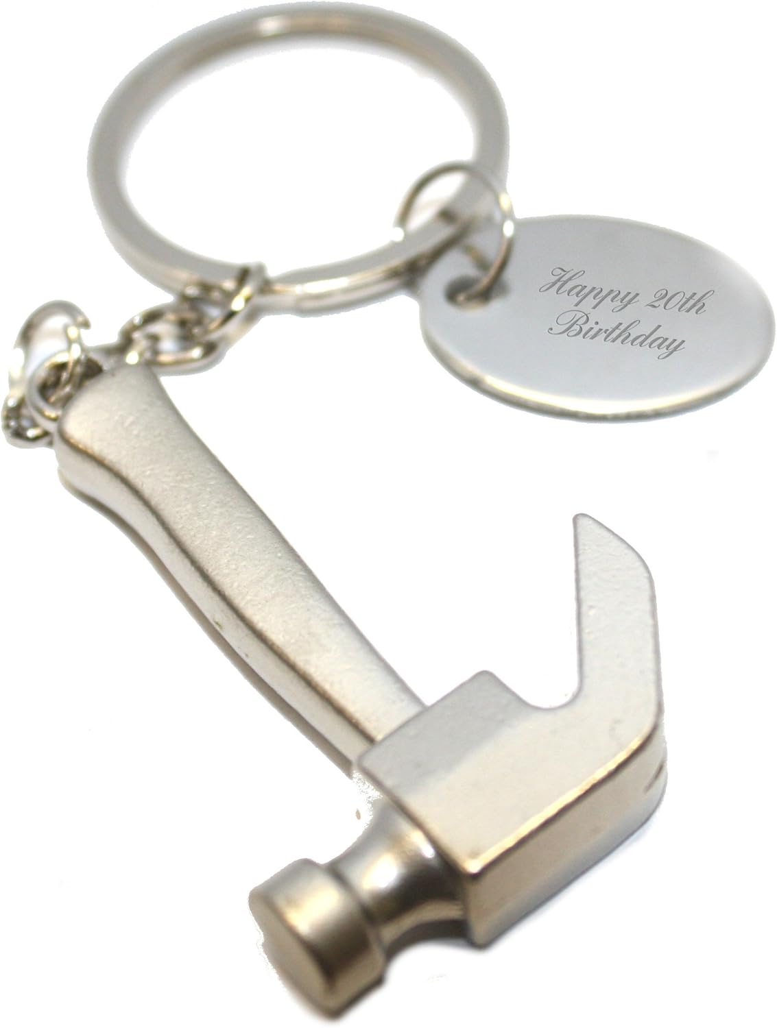 Amazon.com: Happy 20th Birthday hammer keyring in gift pouch - BR604 ...