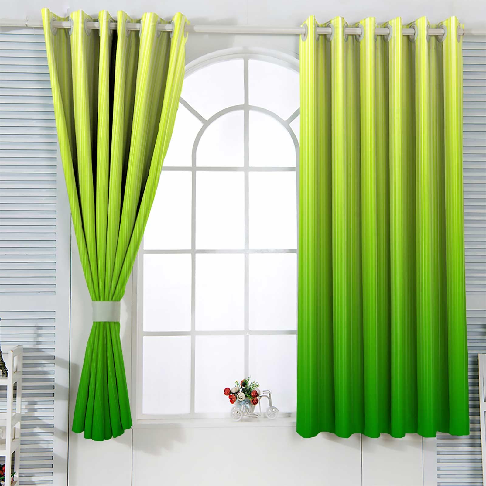 Lime Green Blackout Curtains YST Yellow Green Teal Curtains Ombre