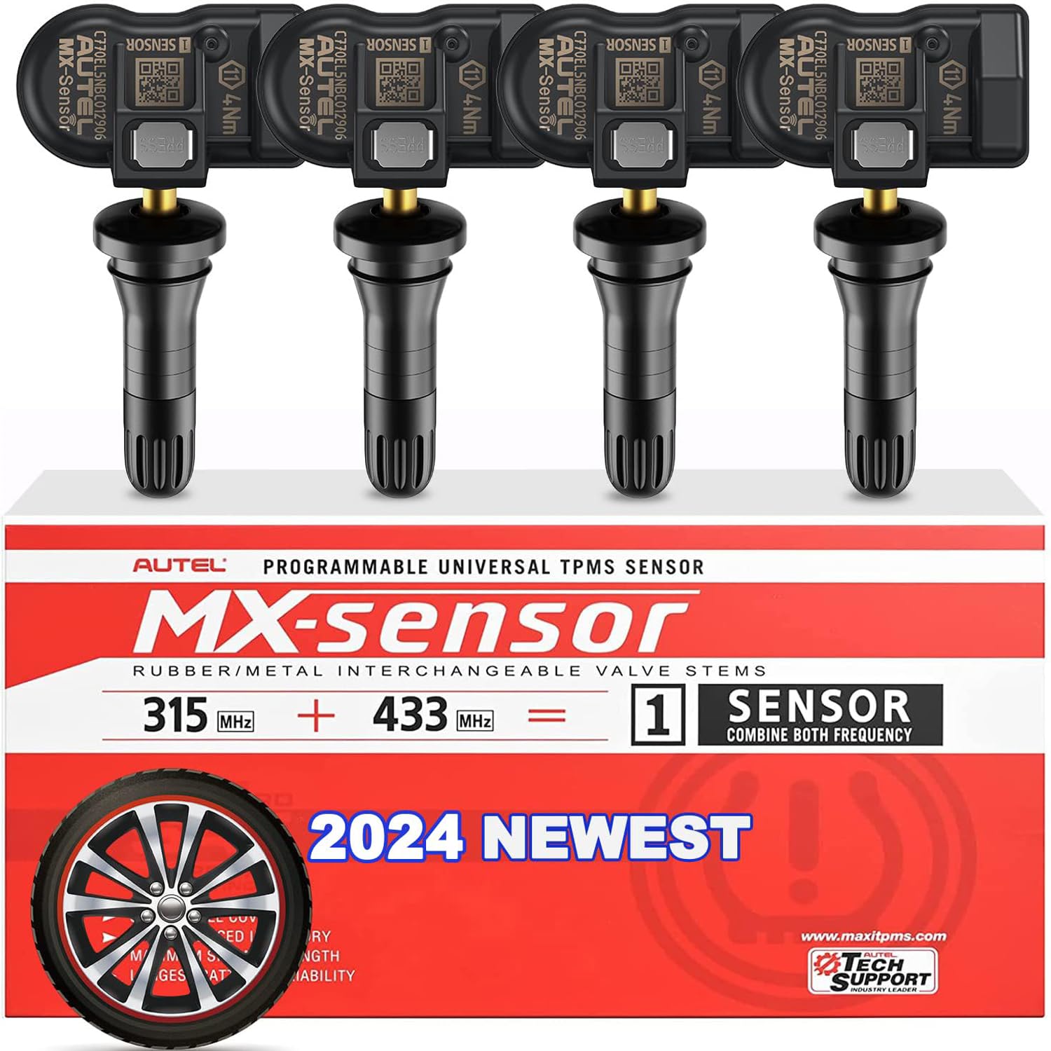 Autel TPMS Sensor MX-Sensor 2 en 1 TPS218 315 MHz 433 MHz sensor de ...