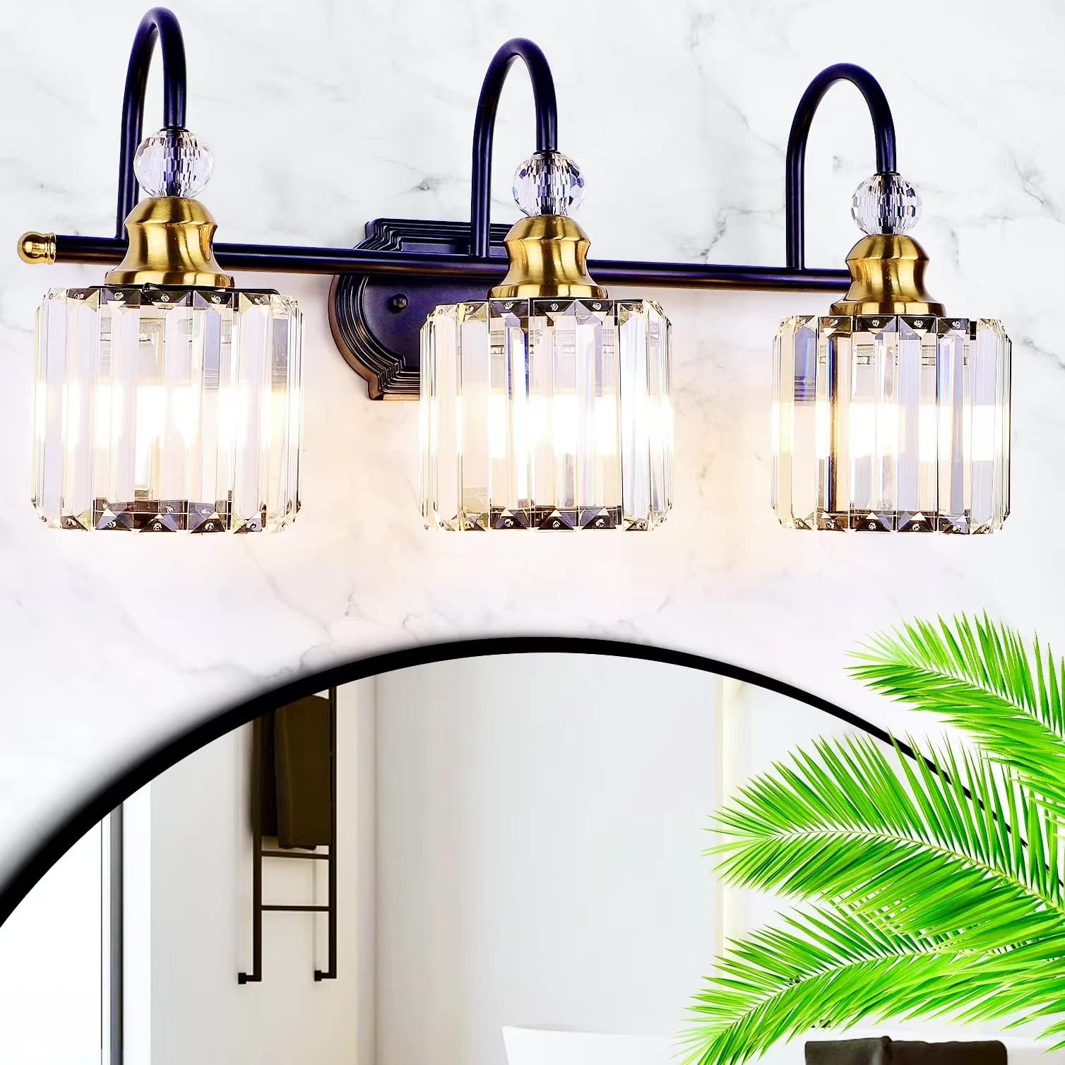 Bathroom Vanity Light Fixtures Over Mirror,Modern Brushed Gold Matte ...