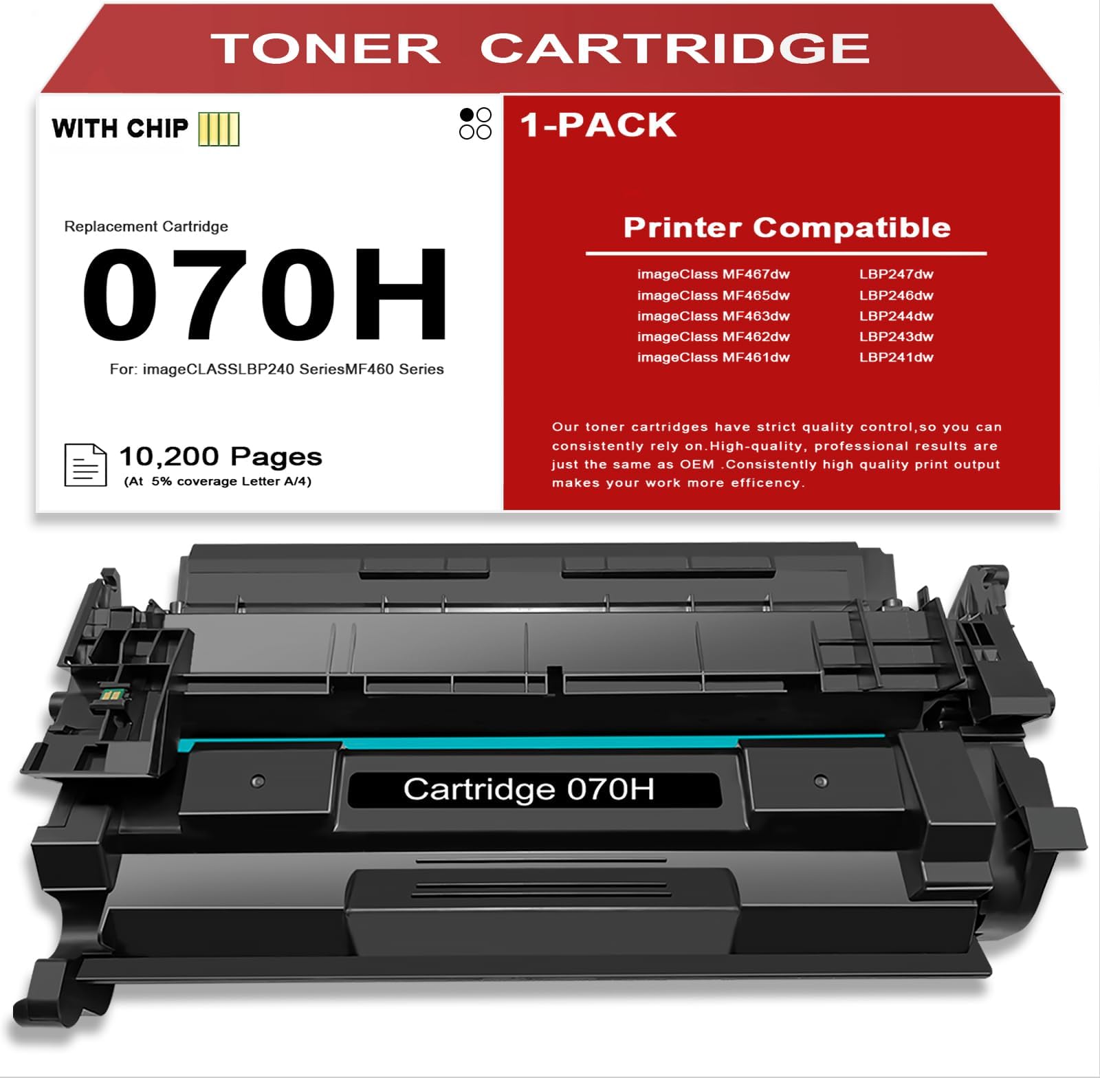 Amazon.com: 070 Toner Cartridge Replacement Compatible for Canon 070 ...