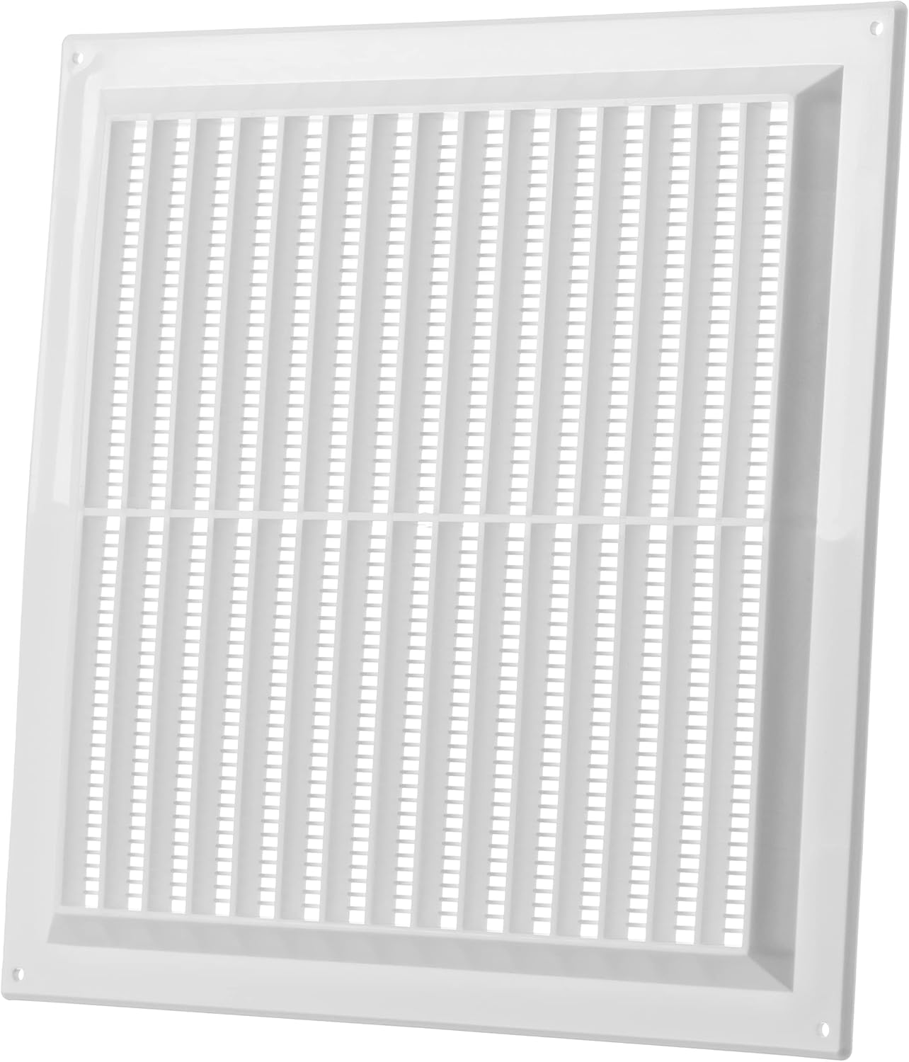 250x250mm / 10×10 inch White Plastic Ventilation Grille – Air Vent ...