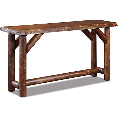 Amazon.com: Southern Rustic Logwerks Rustic Log Sofa Table Live Edge ...