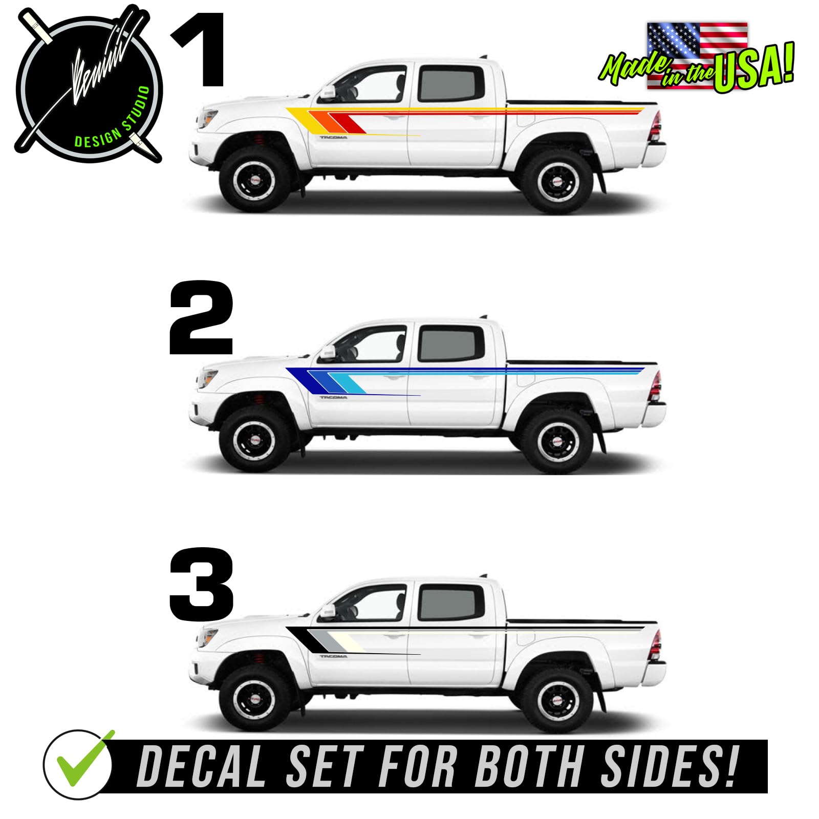 TRD Graphic Car & Truck Decals & Vinyl Retro Yota Pickup 2nd Gen Sketch ...