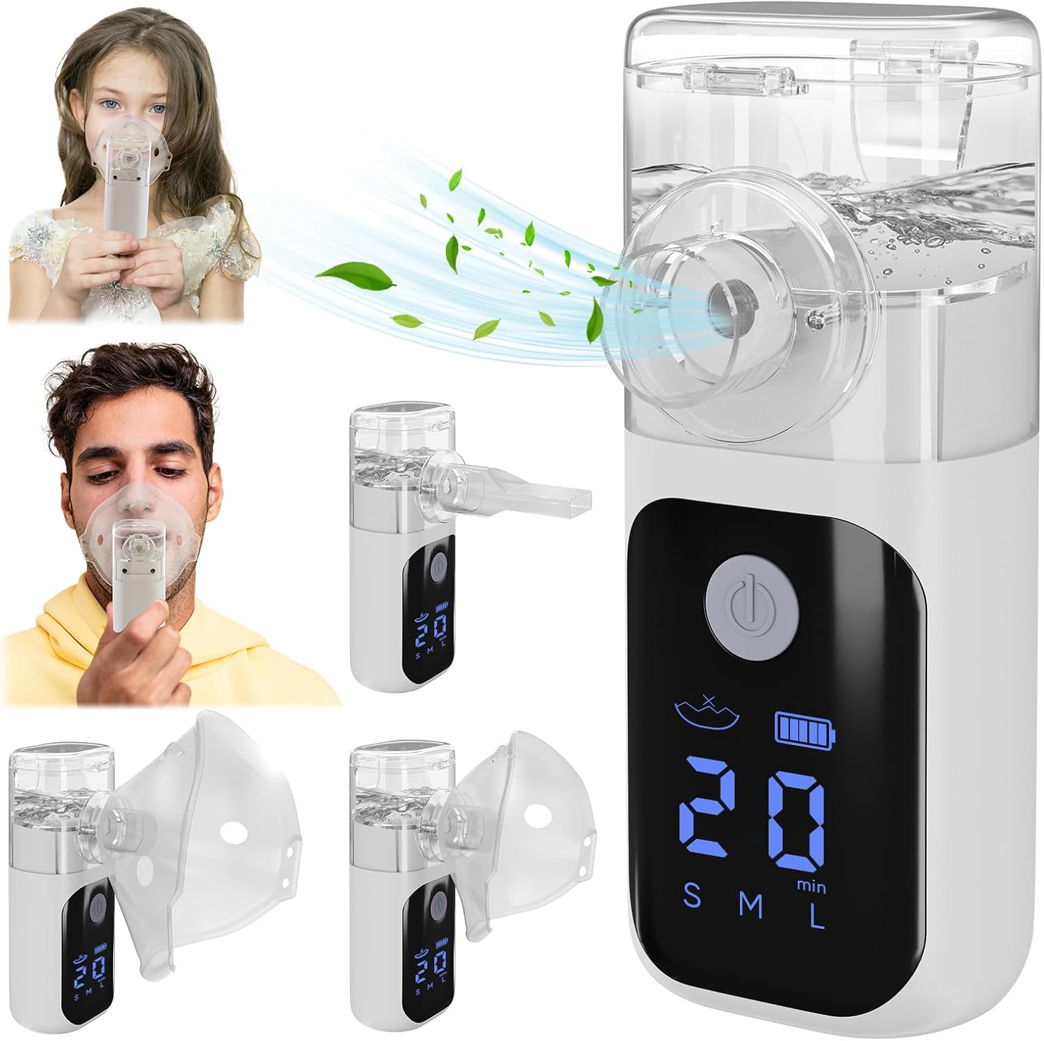 Portable Nebuliser Machine for Adults&Kids, Handheld Nebulizers Device ...