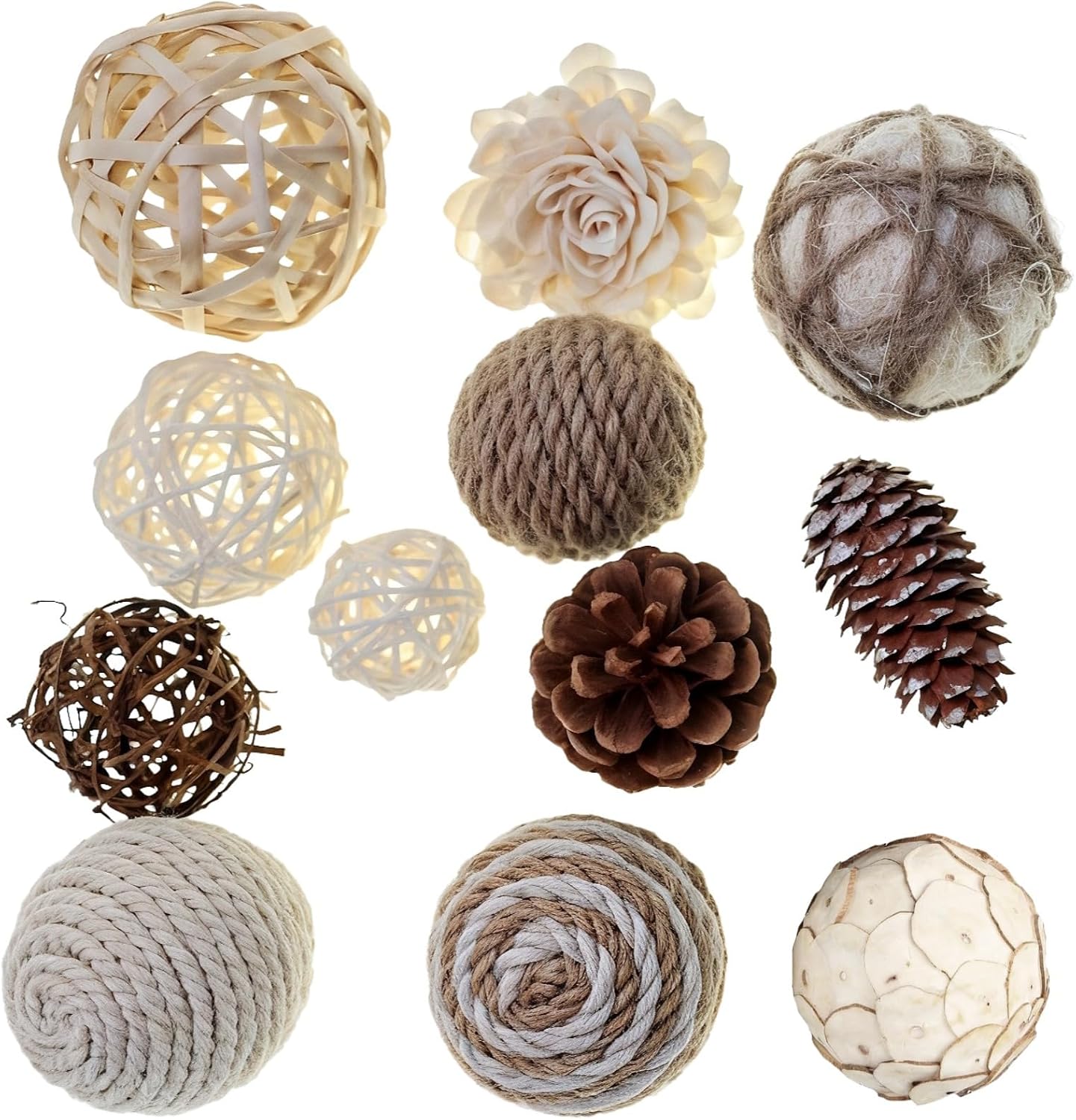 Amazon.com: Decorative Balls for Fall Centerpieces, 12-Piece Set ...