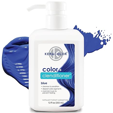 Amazon.com: Keracolor Clenditioner BLUE Hair Dye - Semi Permanent Hair ...