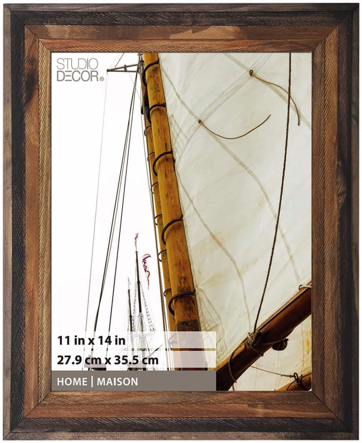 Amazon.com - Home 11”; x 14”; Black & Espresso Plank Frame by Studio Décor®