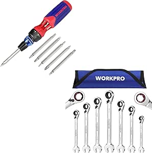 Amazon.com: WORKPRO 3-in-1 Reversible Ratchet Wrench Set 12-in-1 ...