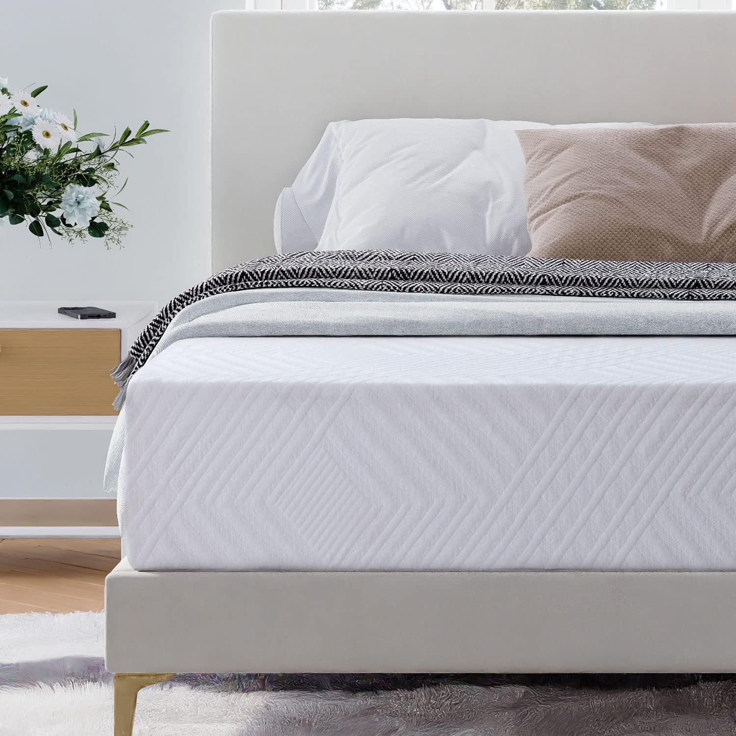 Amazon.com: wOod-it Queen Mattress, 10 inch Queen Size Gel Memory Foam ...