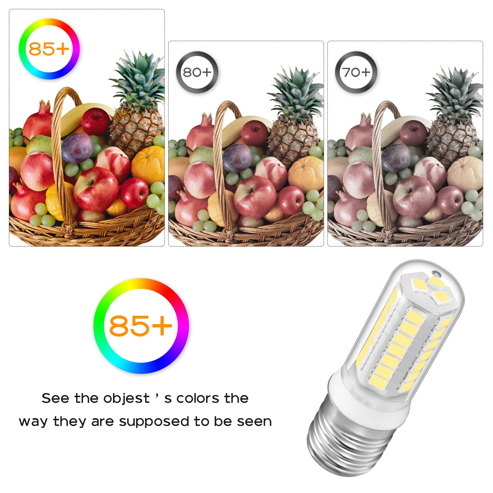 Snapklik.com : YUIIP E17 LED Bulb Dimmable 4W Microwave Oven Light Bulbs
