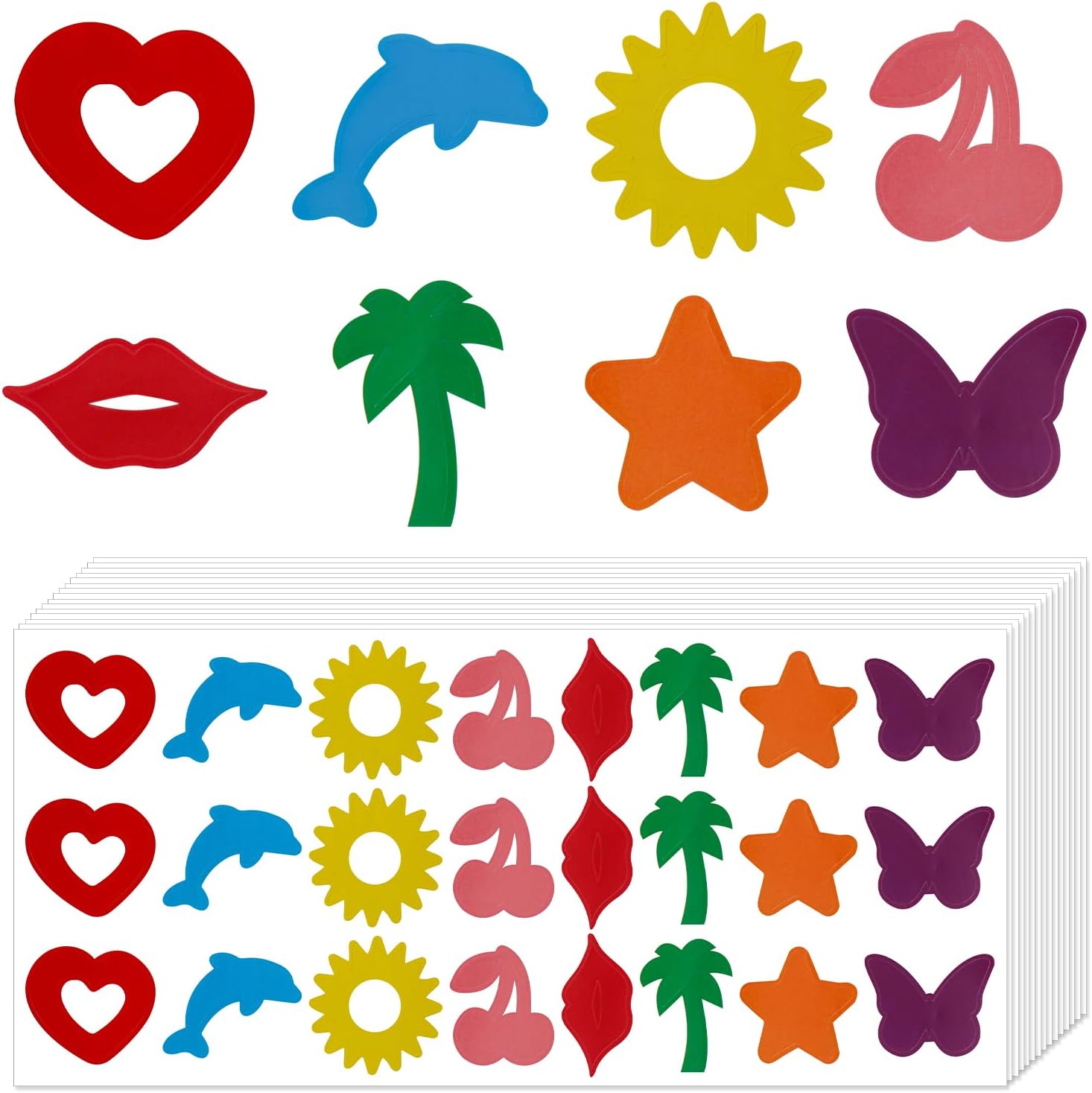 Amazon.com: 360pcs Tanning Sunbathing Stickers, 15 Sheets Self-Adhesive ...