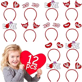Amazon.com: Partywind Valentine's Day Headband for Kids Adults, Funny ...