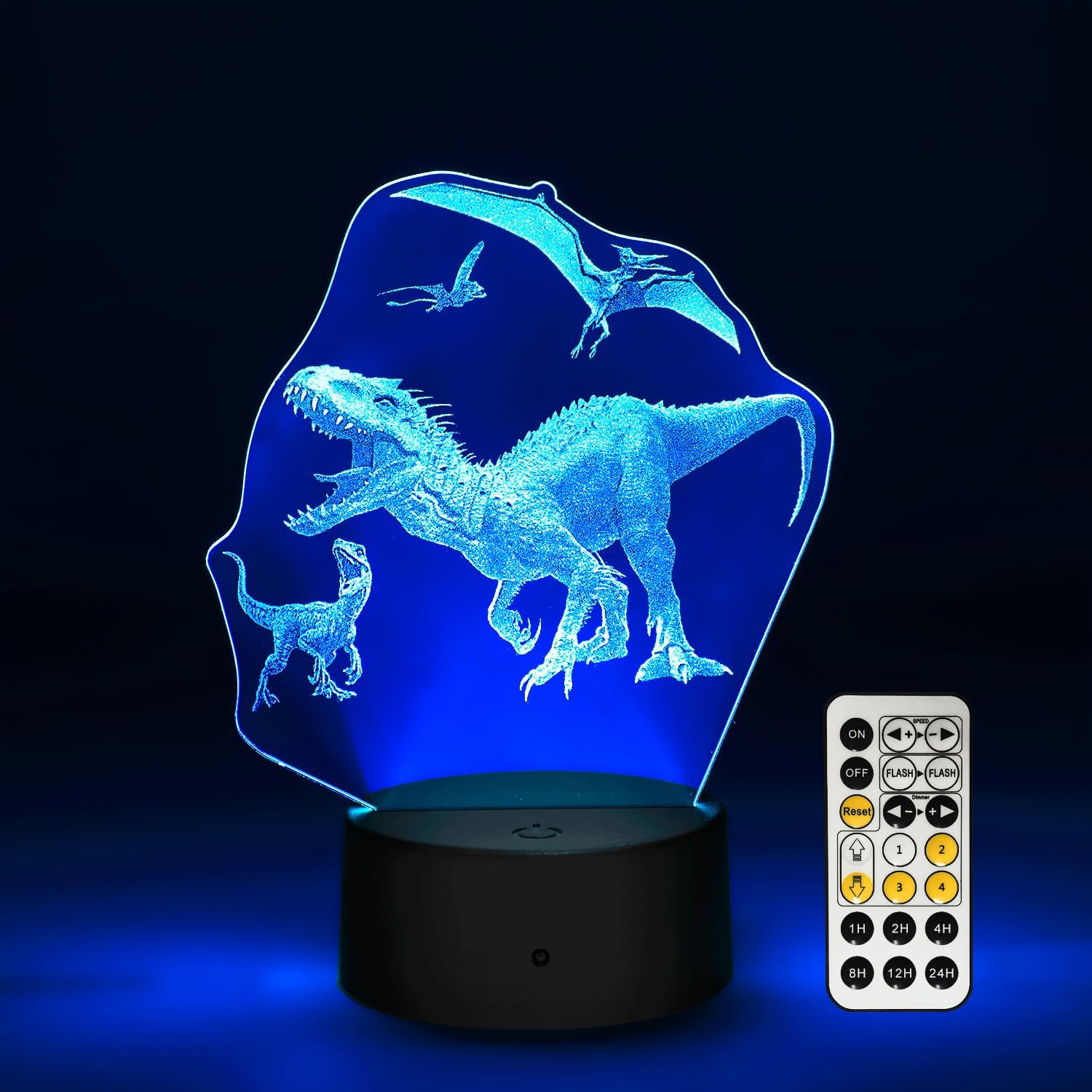 Amazon.com: YongBuangx Dinosaur Family 3D Night Light, 7 Colors ...