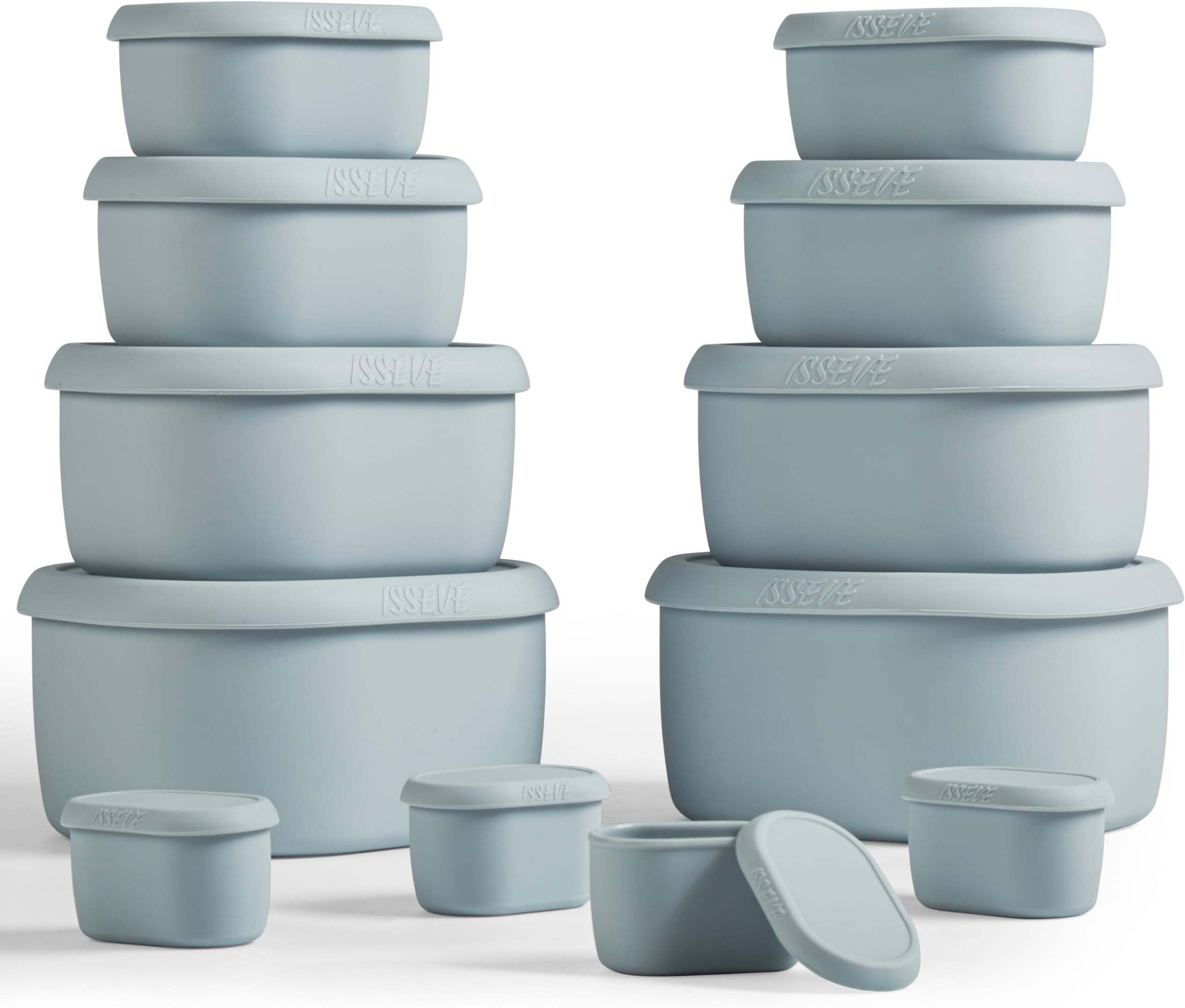 Amazon.com: Annaklin Nesting Silicone Food Storage Containers with Lid ...