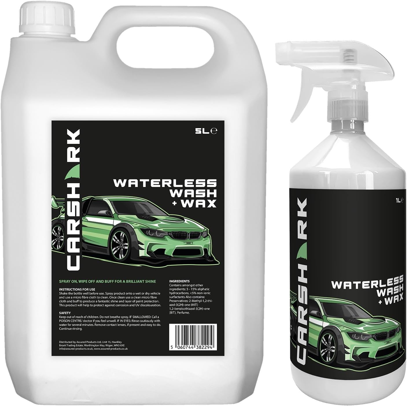 Williams Racing Waterless Wash and Wax Car Cleaning kit 1L + 5L re-fill ...