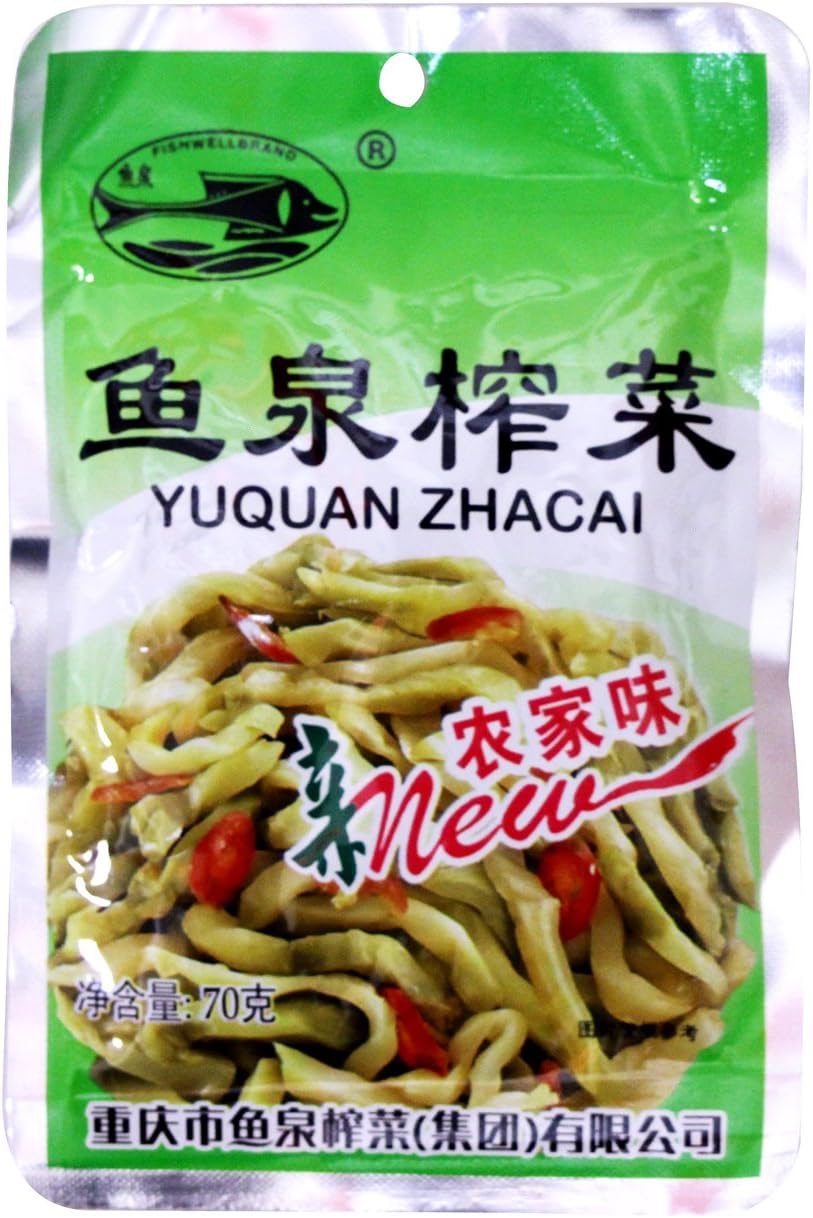 Amazon.com : Fortuna Preserved Mustard Strips Si Chuan Zha Cai 3.5oz (3 ...