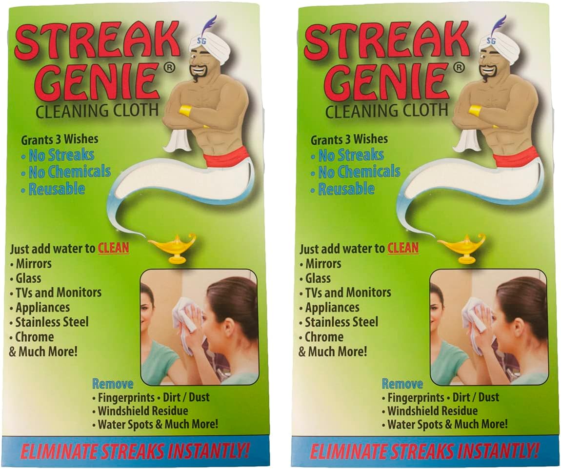 Amazon.com: Streak Genie 140 GSM Streak Free Cleaning Cloth (White, 15 ...