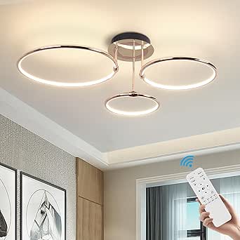 CANEOE Modern LED Ceiling Light, Gold Dimmable Flush Mount Ceiling ...