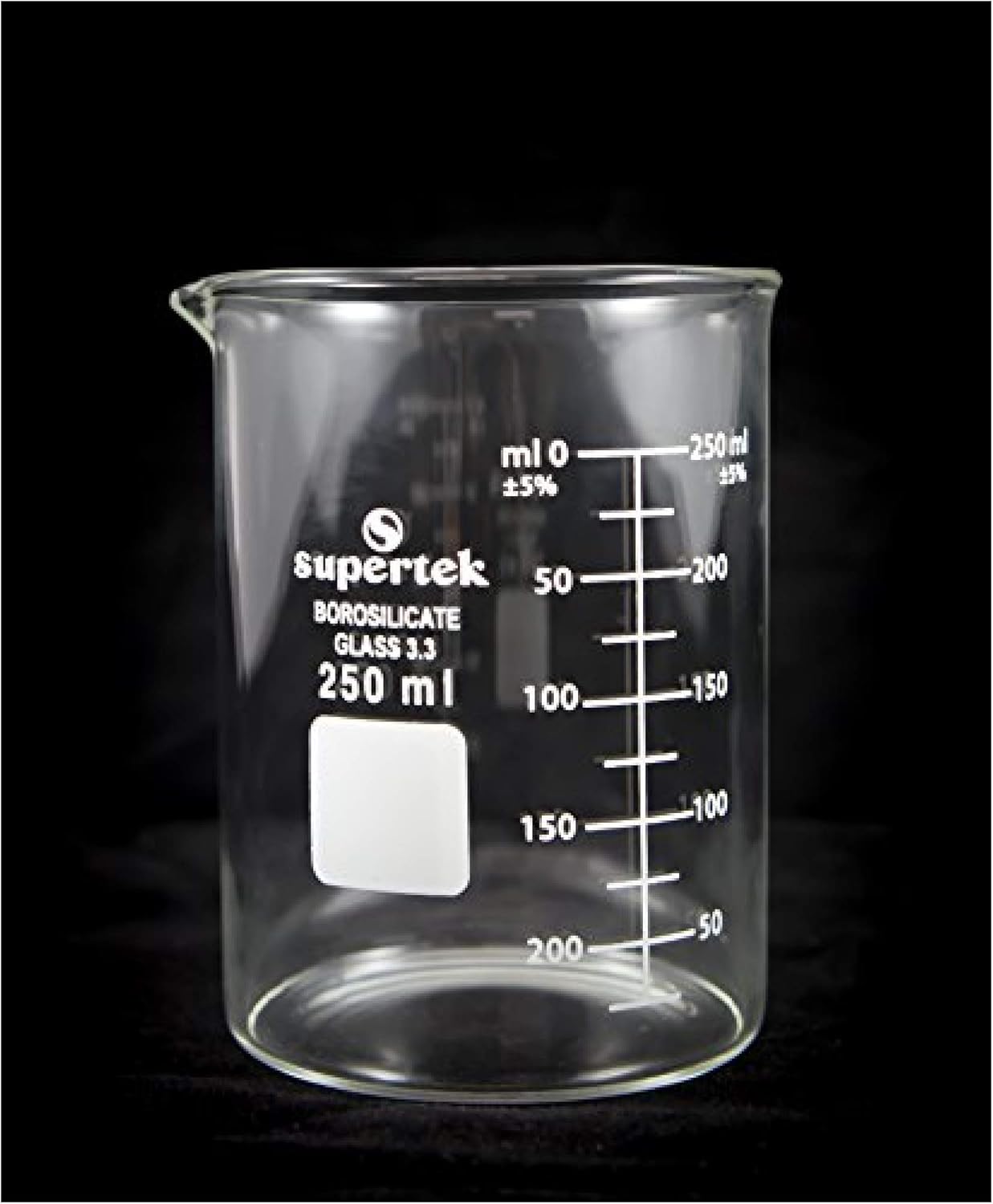 SUPERTEK Glass Beaker Low Form with Spout -100ml : Amazon.ae ...